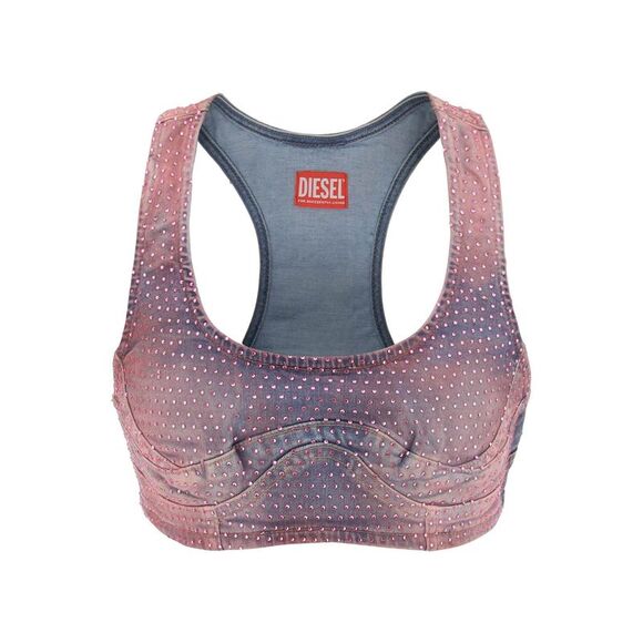 Diesel | Sweaters | Diesel Detoppyfsd Denim Cropped Top With ...
